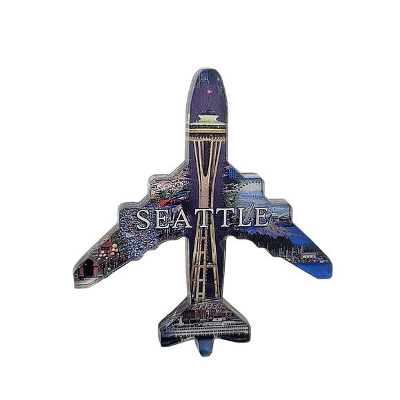 Unbranded | Sweaters | Seattle Airplane Shaped Refrigerator Magnet ...